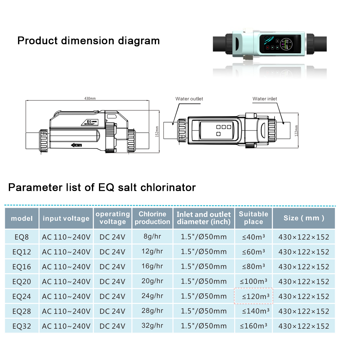 Salt Water Pool Chlorinator(1) - HOTOOK INDUSTRIAL